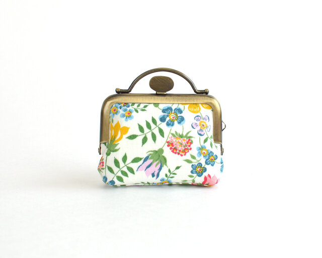 押し口 リバティ花柄がまぐちポーチ(S) - Liberty "Edenham" [721] | iichi ハンドメイド・クラフト作品・手仕事品の通販