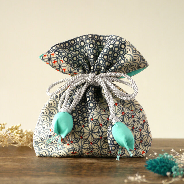 着物 巾着 めでた尽くし 幸せを呼ぶFUGURO | iichi ハンドメイド・クラフト作品・手仕事品の通販