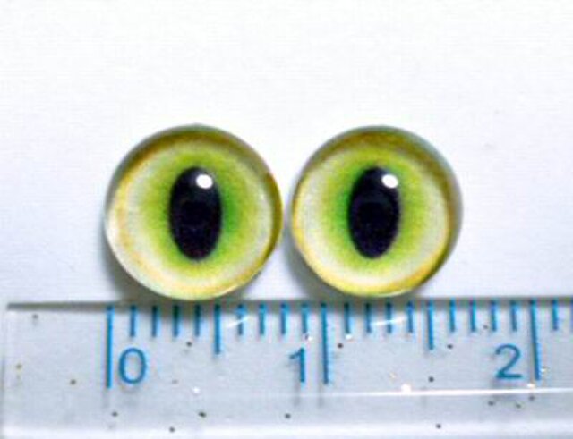 にゃんこのおめめ 半球グラスアイ 猫目 8mm G112 | iichi ハンドメイド・クラフト作品・手仕事品の通販