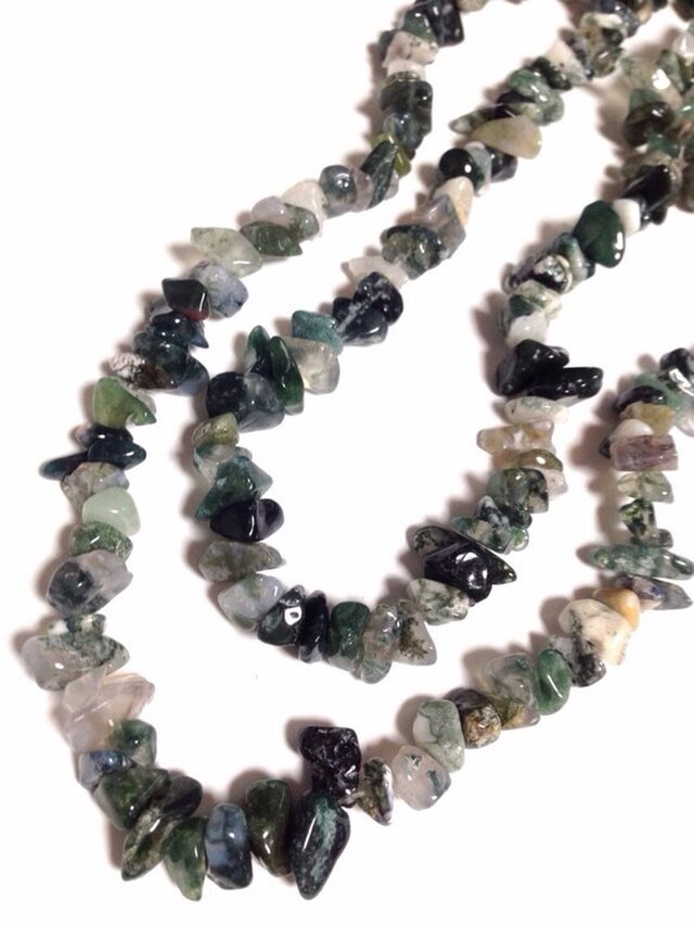 【さざれ石 穴有】モスアゲート さざれ石 穴あり 17cm | iichi ハンドメイド・クラフト作品・手仕事品の通販