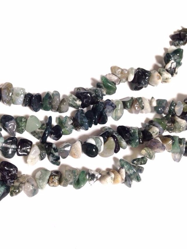 【さざれ石 穴有】モスアゲート さざれ石 穴あり 17cm | iichi ハンドメイド・クラフト作品・手仕事品の通販