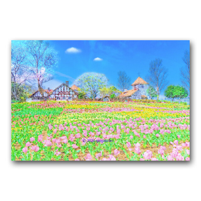 「春のよろこび」 ほっこり癒しのイラストポストカード2枚組 No.1010 | iichi ハンドメイド・クラフト作品・手仕事品の通販