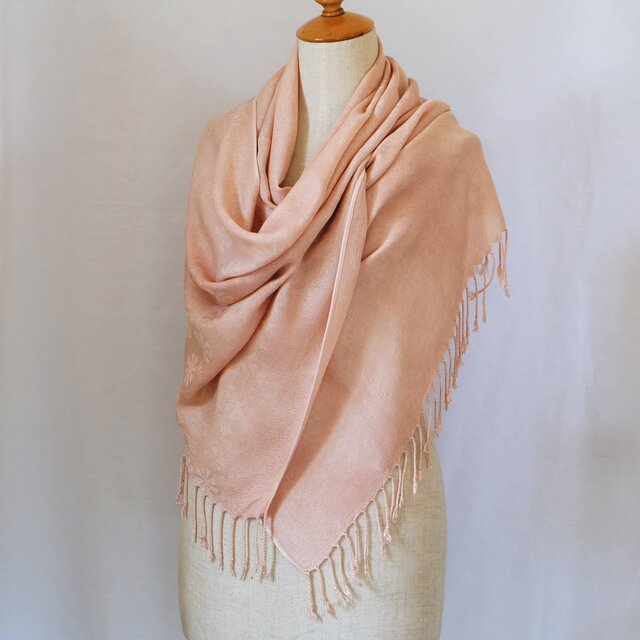 桜染めストール | iichi ハンドメイド・クラフト作品・手仕事品の通販