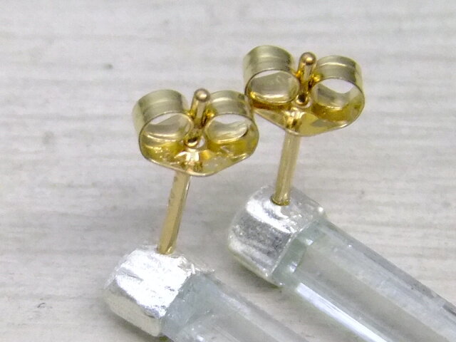 アクアマリン原石＊925 pierce | iichi ハンドメイド・クラフト作品・手仕事品の通販