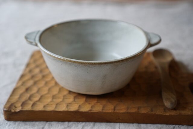 月下白のバケツボウル No.402 | iichi 日々の暮らしを心地よくするハンドメイドやアンティークのマーケットプレイス