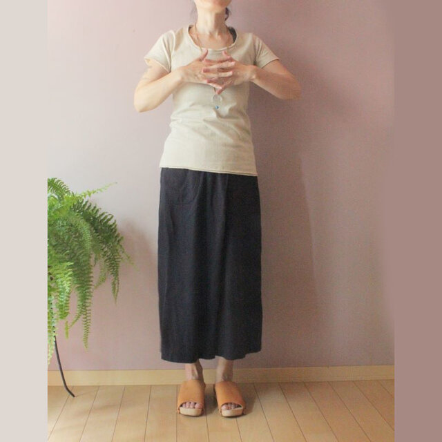 bighu コットン×デニム はかまパンツ | iichi ハンドメイド・クラフト作品・手仕事品の通販