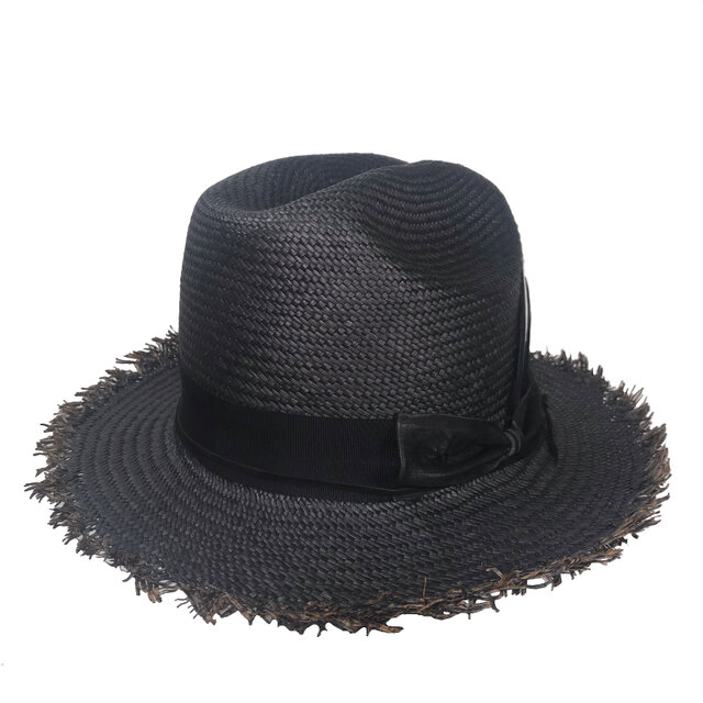 Black panama western hat | iichi ハンドメイド・クラフト作品・手仕事品の通販