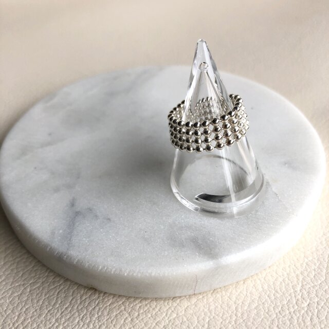 Fine Grain Ring《S》-Silver925 | iichi ハンドメイド・クラフト作品・手仕事品の通販