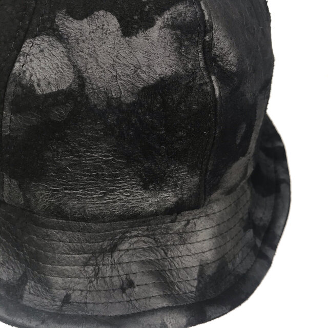 Bleach black leather metro hat | iichi ハンドメイド・クラフト作品・手仕事品の通販