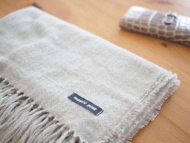 ウールガーゼのストール ベージュ No.127 | iichi ハンドメイド・クラフト作品・手仕事品の通販