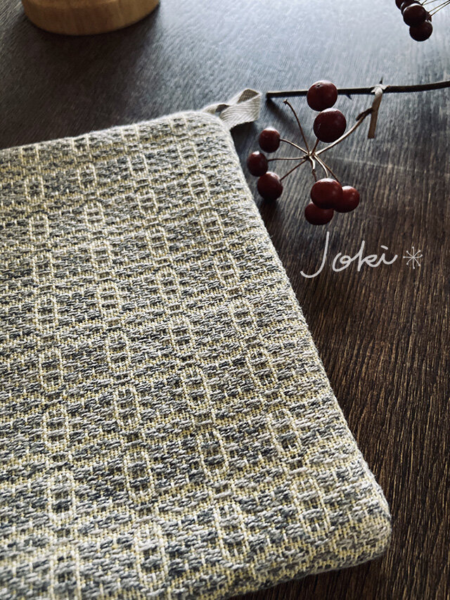 手織り ポットマット グレー×イエロー | iichi ハンドメイド・クラフト作品・手仕事品の通販