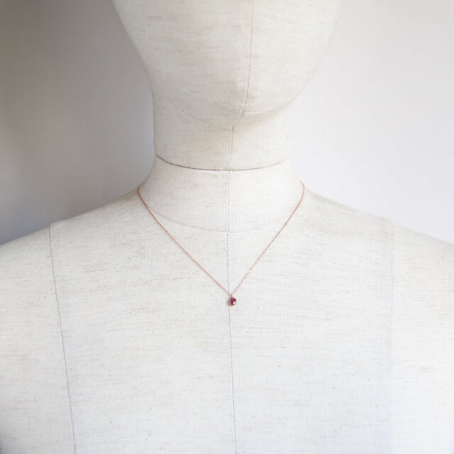ルビーのネックレス ”秘めた想い” S.N.0888 | iichi ハンドメイド・クラフト作品・手仕事品の通販
