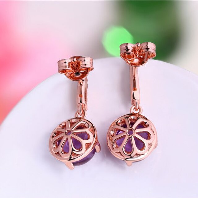 ＜受注制作＞アメジストのピアス SILVER 0630 | iichi - ハンドメイド・アンティーク・食品・ギフト・手作り