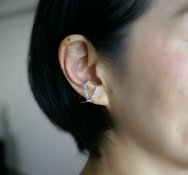 リングにもなるイヤカフ （キラキラ彫り） | iichi ハンドメイド・クラフト作品・手仕事品の通販