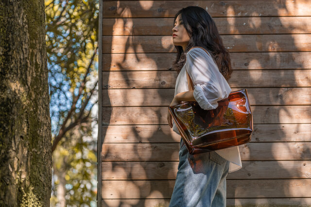 PVC お出かけバッグ 夏バッグ 手作りの レディース クリアー トートッグ女用 大 | iichi ハンドメイド・クラフト作品・手仕事品の通販