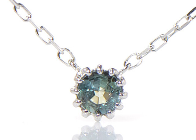 K10 アレキサンドライト ペンダント K10ホワイトゴールド マフィン BR098CI28 | iichi ハンドメイド・クラフト作品 ...