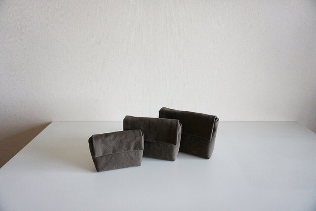 きちんとポーチ M / amber | iichi ハンドメイド・クラフト作品・手仕事品の通販