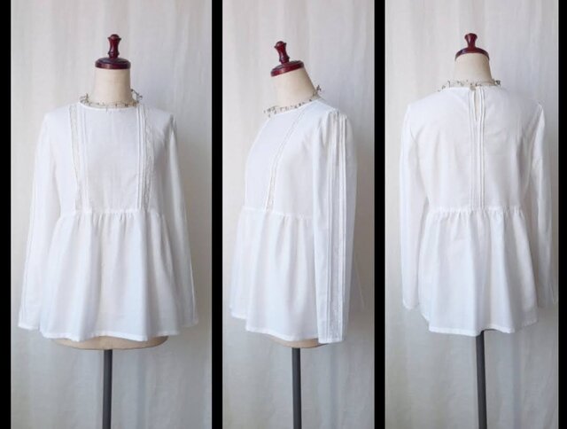 【Mサイズ リバーレースコットンブブラウス】Cattleya | iichi ハンドメイド・クラフト作品・手仕事品の通販