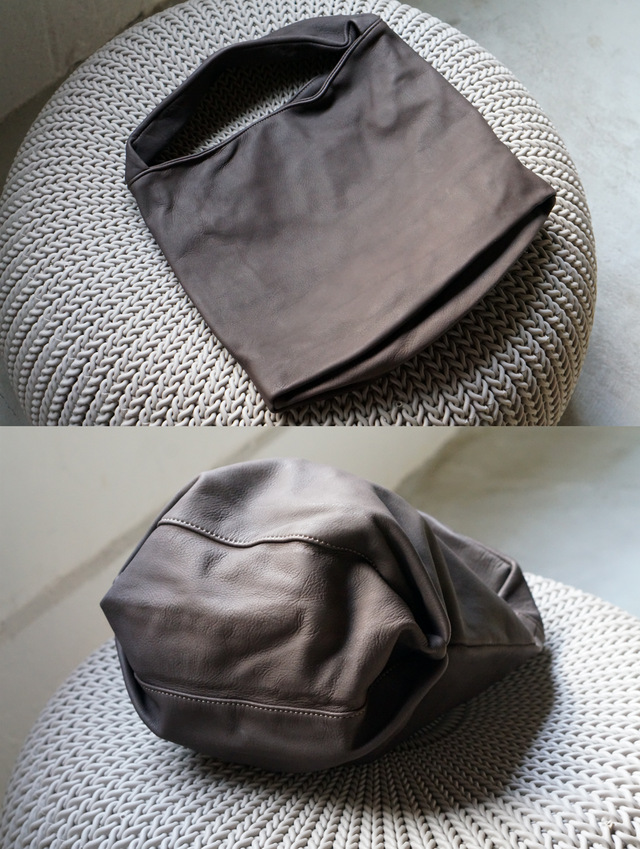 しっとり質感本革製品後染めLUAsmallショルダー(LA003)＃grage | iichi ハンドメイド・クラフト作品・手仕事品の通販