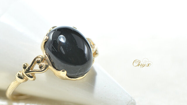 K10 オニキス リング -Coco- CC002-28 | iichi 日々の暮らしを心地よくするハンドメイドやアンティークのマーケットプレイス