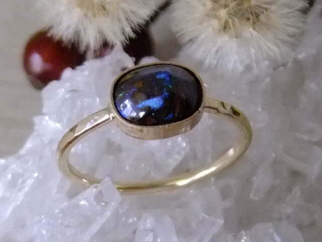 picture opal＊14kgf ring | iichi ハンドメイド・クラフト作品・手仕事品の通販