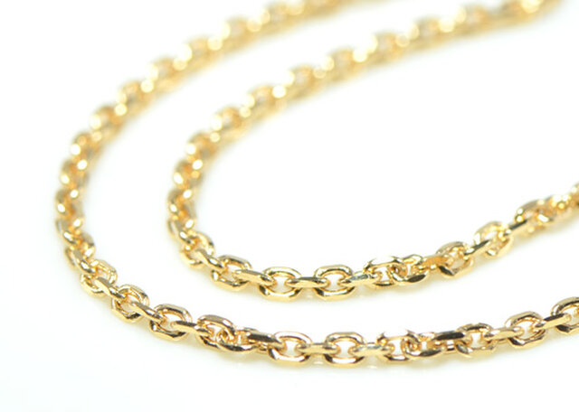 K18 角アズキ ネックレス 約45cm 線径約0.6mm BV017CI-28 | iichi 日々の暮らしを心地よくするハンドメイドやアンティークのマーケットプレイス