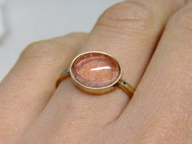 strawberry quartz＊14kgf ring | iichi ハンドメイド・クラフト作品・手仕事品の通販