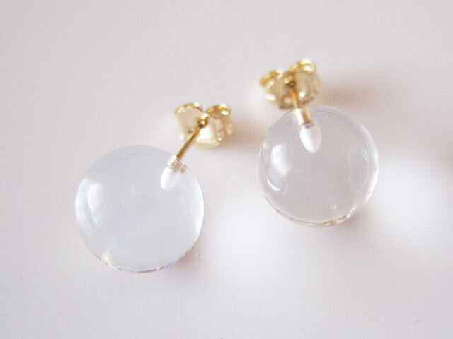 クリスタルボールのピアス 10mm 14kg | iichi ハンドメイド・クラフト作品・手仕事品の通販