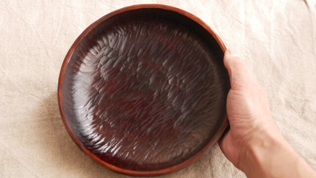 深皿235 拭き漆 #0293 | iichi ハンドメイド・クラフト作品・手仕事品の通販