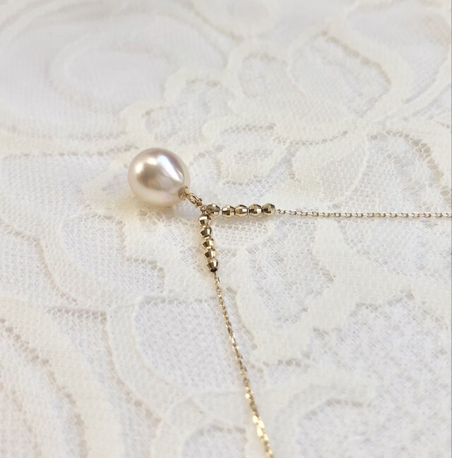 K10 あこやdrop ペンダント gc | iichi ハンドメイド・クラフト作品・手仕事品の通販