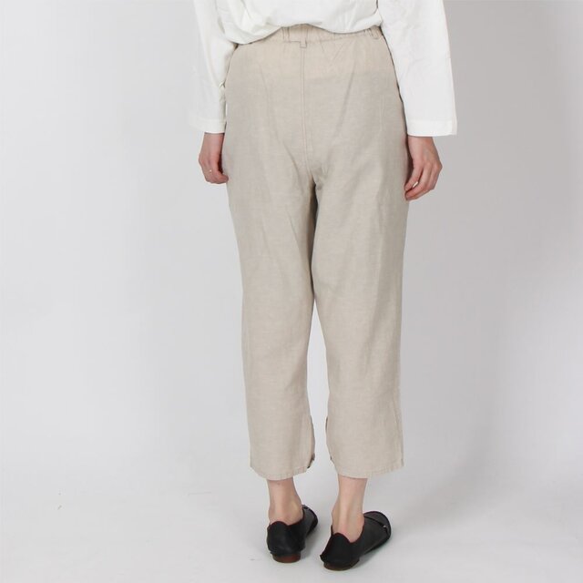 【SALE 30％OFF】リネンコットンスリットパンツ Lサイズ(グレージュ) | iichi 日々の暮らしを心地よくするハンドメイドやアンティークのマーケットプレイス