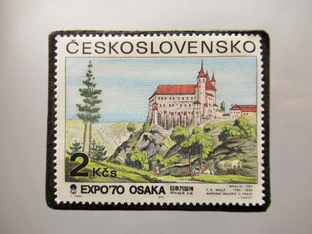 チェコスロバキア 美術切手ブローチ 7278 | iichi ハンドメイド・クラフト作品・手仕事品の通販