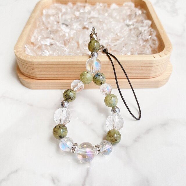 〈228〉【強力な癒しと安らぎのパワー】K2ストーン・レインボークォーツ天然石 パワーストーンブレスレット | iichi 日々の暮らしを心地よくするハンドメイドやアンティークのマーケットプレイス