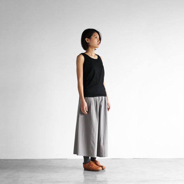 [HUIS in house]SUVIN COTTONタンクトップ（kuro）【レディス】CS001 | iichi ハンドメイド・クラフト作品・手仕事品の通販