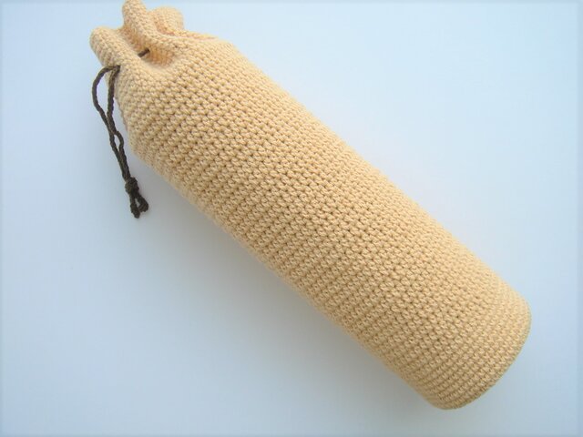 かぎ針編み水筒カバー ベージュ 300ml | iichi ハンドメイド・クラフト作品・手仕事品の通販