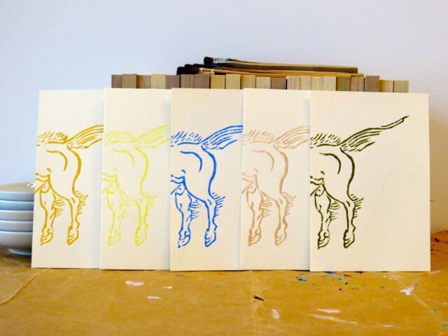 年賀状2014 ペガサス Five | iichi 日々の暮らしを心地よくするハンドメイドやアンティークのマーケットプレイス