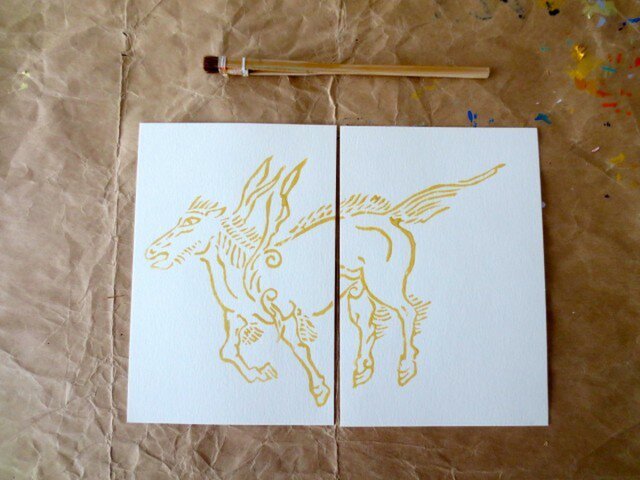 年賀状2014 ペガサス Five | iichi 日々の暮らしを心地よくするハンドメイドやアンティークのマーケットプレイス