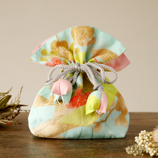 着物 巾着 梅文 幸せを呼ぶFUGURO | iichi ハンドメイド・クラフト作品・手仕事品の通販