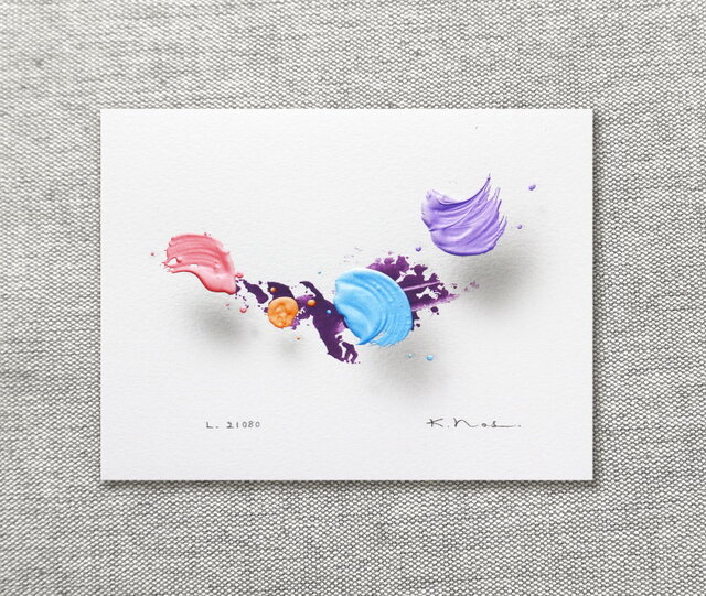 浮遊する筆触 【Layer 21080】 16 x 21cm | iichi ハンドメイド・クラフト作品・手仕事品の通販