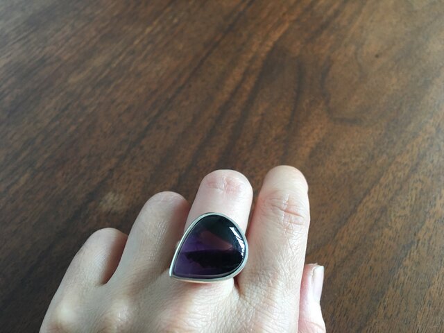 trapiche amethyst ring | iichi ハンドメイド・クラフト作品・手仕事品の通販