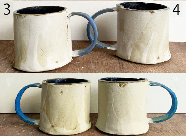 青いCハンドル内紺 マグカップ300ml | iichi ハンドメイド・クラフト作品・手仕事品の通販