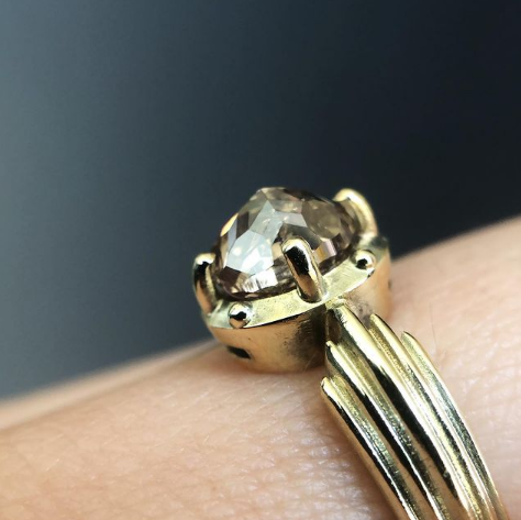 Champagne Diamond Comet Ring（彗星リング） | iichi ハンドメイド・クラフト作品・手仕事品の通販