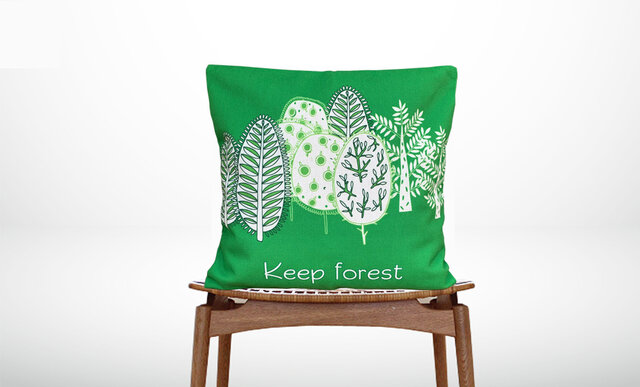 森のクッション keep forest -ヒノキの香り- | iichi ハンドメイド・クラフト作品・手仕事品の通販