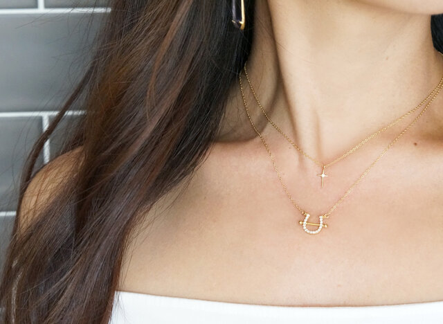 【14KGF】Tiny CZ Cross Necklace | iichi ハンドメイド・クラフト作品・手仕事品の通販