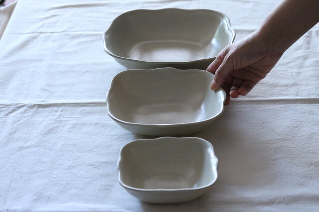 スクエア洋皿 中18cm 白 | iichi ハンドメイド・クラフト作品・手仕事品の通販