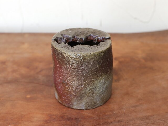 備前焼 掛花入(裂) h3-070 | iichi ハンドメイド・クラフト作品・手仕事品の通販