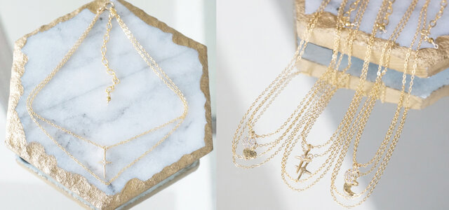 【14KGF】Double Chain Layered Dainty Anklet/Bracelet | iichi ハンドメイド・クラフト作品・手仕事品の通販