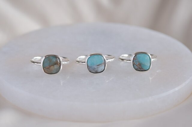 copper amazonite ring コッパーアマゾナイト シルバーリング silver925 | iichi ハンドメイド・クラフト作品・手仕事品の通販