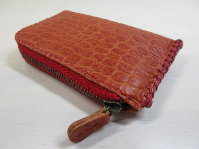 牛革・スリムタイプ・L字ファスナー・コインケース・0022 | iichi ハンドメイド・クラフト作品・手仕事品の通販