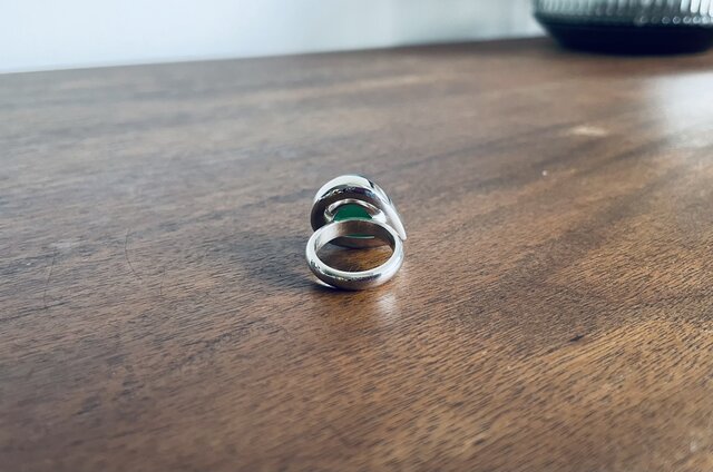 green agate ring | iichi ハンドメイド・クラフト作品・手仕事品の通販